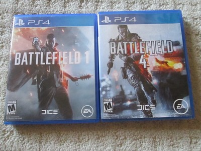 LOT OF 2 Battlefield 1 & 4 ~~Playstation 4 PS4 Ga~~ DISKS ARE EXCELLENT ...