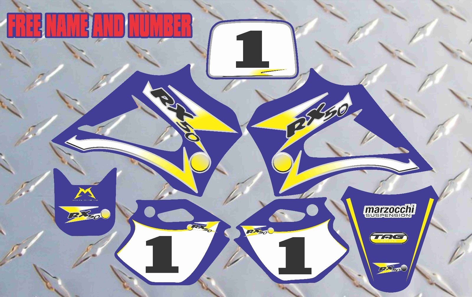 R2 R3 LX3 LEM DECALS GRAPHICS STICKERS 2003-2012 RX 65 150 BLUE AND ...