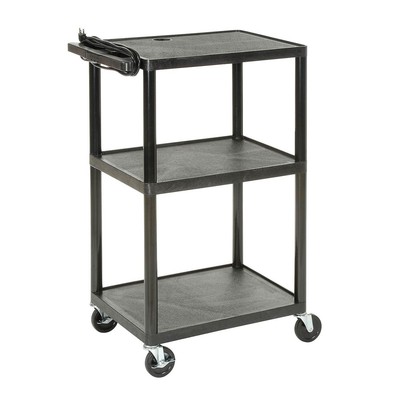 Plastic Audio Visual Instrument Cart 3 Shelf 24 x 18 x 34 | eBay