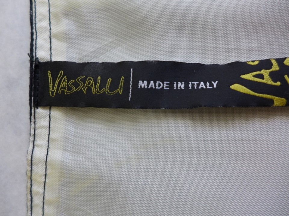 Vintage VASSALLI Made Italy Paisley Patchwork Ruffled Straight Skirt 42 ...