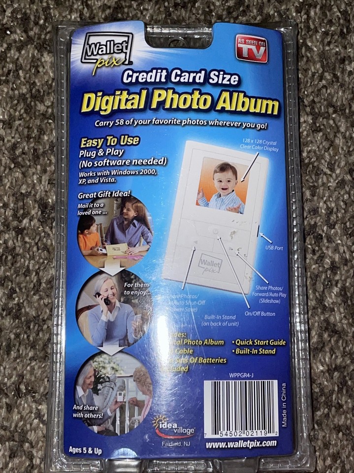 As Seen On TV Wallet Pix - Credit Card Size - Digital Photo Album - NEW ...