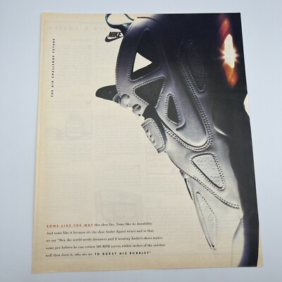 Nike Air Challenge Andre Agassi 1993 Vintage Print Ad 9.75"x12" | eBay