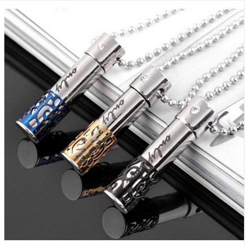 Urn Pendant Necklace Capsule Vial Chain Keepsake Memorial Ashes ...