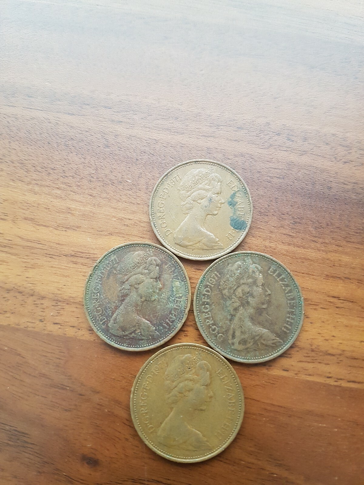 4x Extremely Rare 1971 2p New Pence 2Pence Coin Valuable UK 2p ...