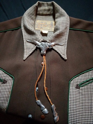 Longhorn Bolo Tie Vtg Taxco Mexico 4 3/4"w, MK. Crown, Eagle 38, 925 ...