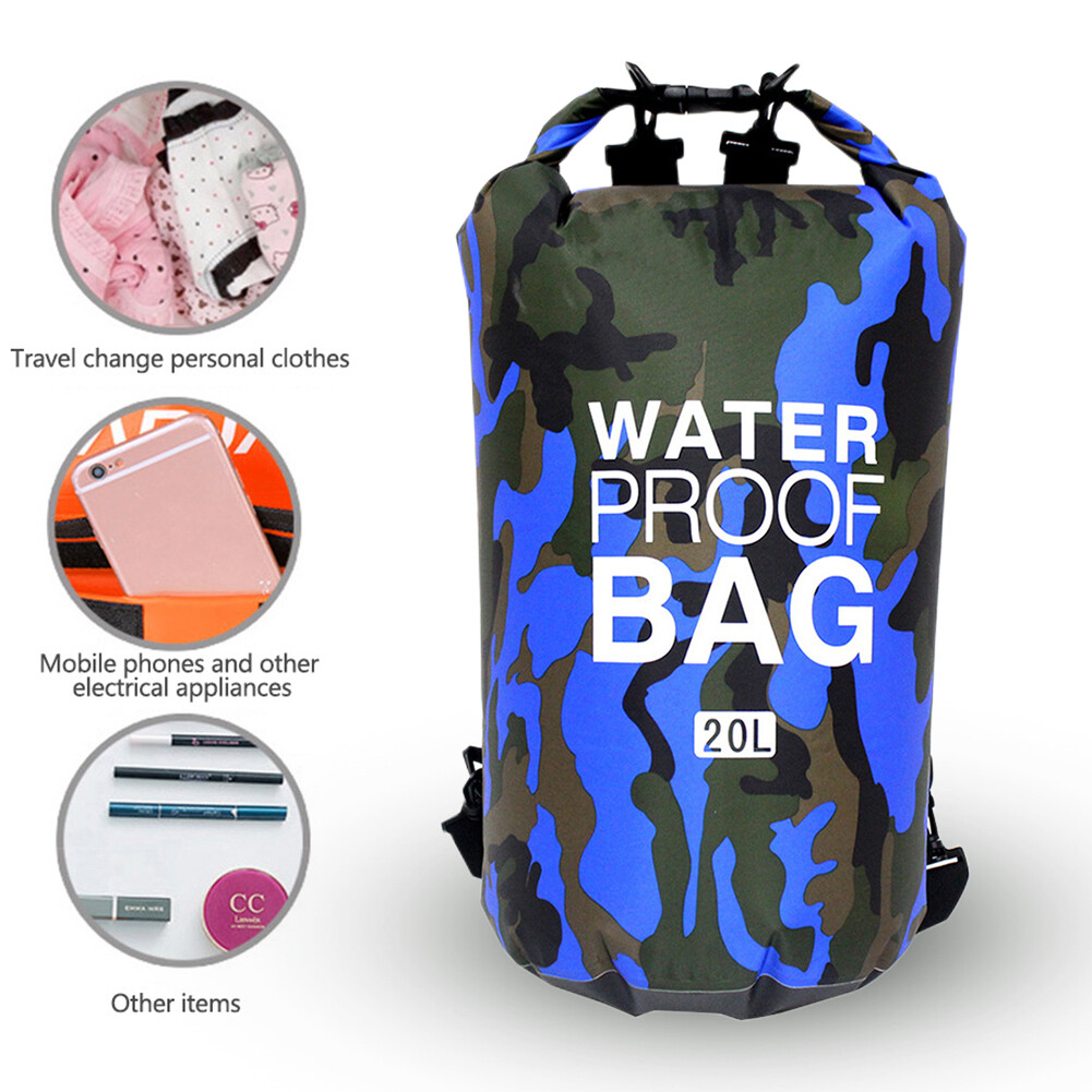 PVC Boating Water Bag Inflatable Waterproof Soft for Water Sports (Blue ...