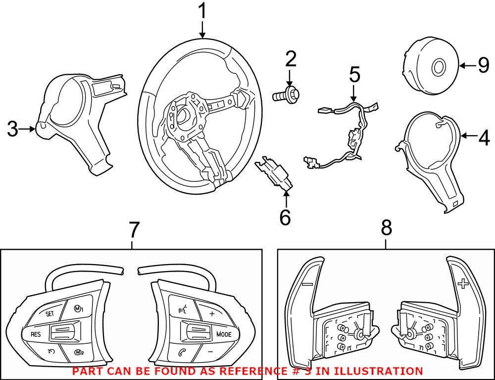 Genuine OEM Steering Wheel Back Cover for BMW 32307848268 for sale ...