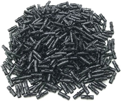 Lego Lot of 500 New Black Technic Pins with Friction Ridges Lengthwise ...