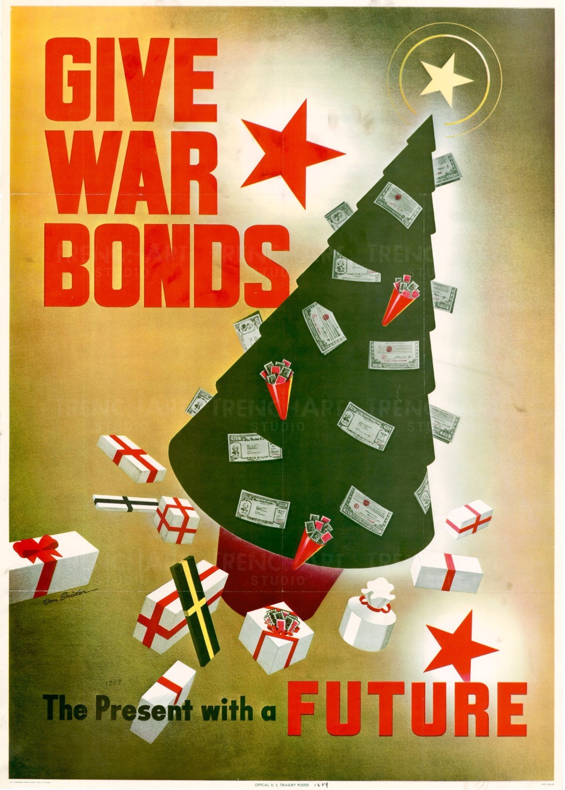 Set Poster WW2 Print Santa Claus Christmas Xmas Gift US Army wall art ...