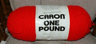 Caron Scarlet Red One Pound Yarn Worsted 16 oz/454 g Yarn Crochet Knit ...