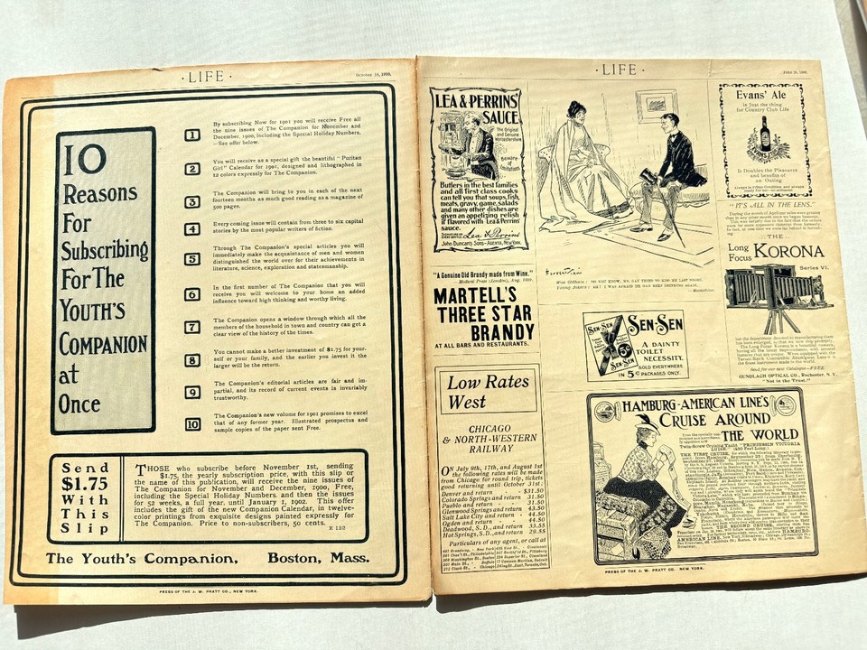 2 LIFE Magazines 6/28 & 10/18 1900- GOLF, WINSOR McCAY, WILL CRAWFORD ...