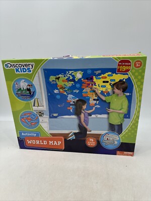 Discovery Kids Activity World Map 76 pieces - New In Box | eBay