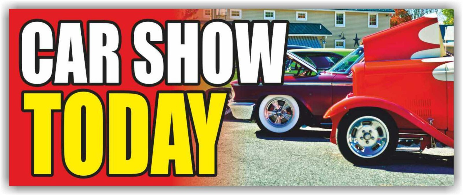 CAR SHOW Advertising Banner Vinyl Mesh Sign auto party attraction truck ...