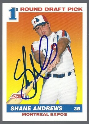 1991 Score Baseball #674 Shane Andrews IP autograph signed card | eBay
