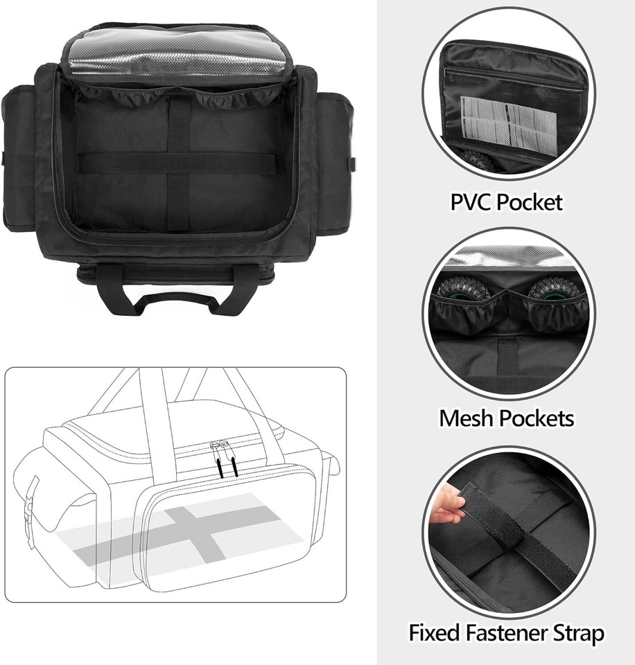 RC Car Storage Bag 1/14, 1/16, 1/18 RC Carry Bag Carrying Case with ...