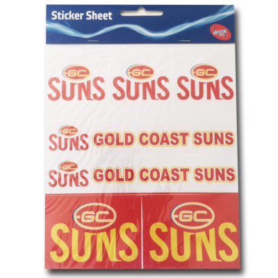 AFL Gold Coast Suns Set of 7 Club Stickers | eBay Australia