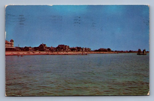 Postcard Vtg Massachusetts Falmouth Heights Beach Showing Park Beach ...