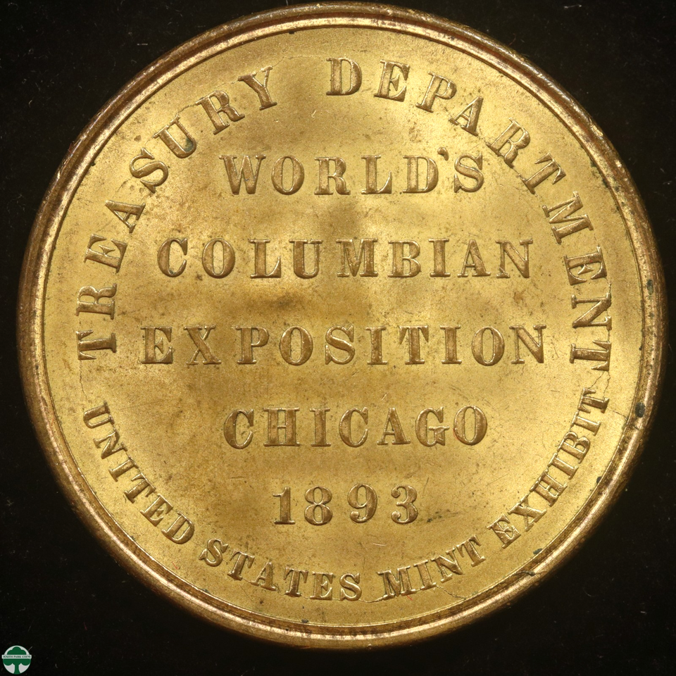 1893 Columbian Worlds Fair Token - U.S. Mint Exhibit Token - AU with ...