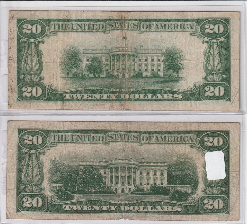 OLD US PAPER CURRENCY LOT OF 20 DIFFERENT SMALL NOTES FROM THE 1920S ...