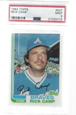 Rick Camp 1982 Topps Card #637 Braves PSA 8 NMMT | eBay