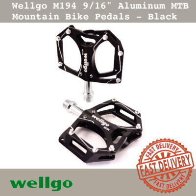 Wellgo M194 9/16" MTB Bike Bicycle Aluminum Pedal - Black | eBay