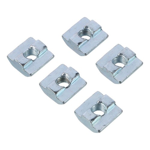 10Pcs Zinc Plated M8 T-Nut Carbon Steel Slide in Nuts Hammer Head T ...