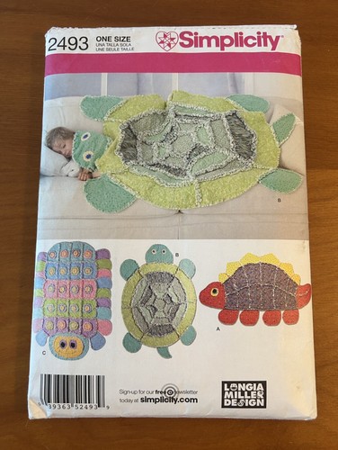 Simplicity 2493 Rag Quilt Animal Patterns UNCUT Dinosaur, Turtle ...
