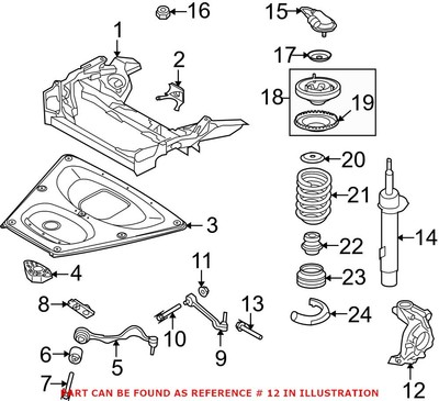 Genuine OEM Front Passenger Right Steering Knuckle For BMW 31212283436 ...