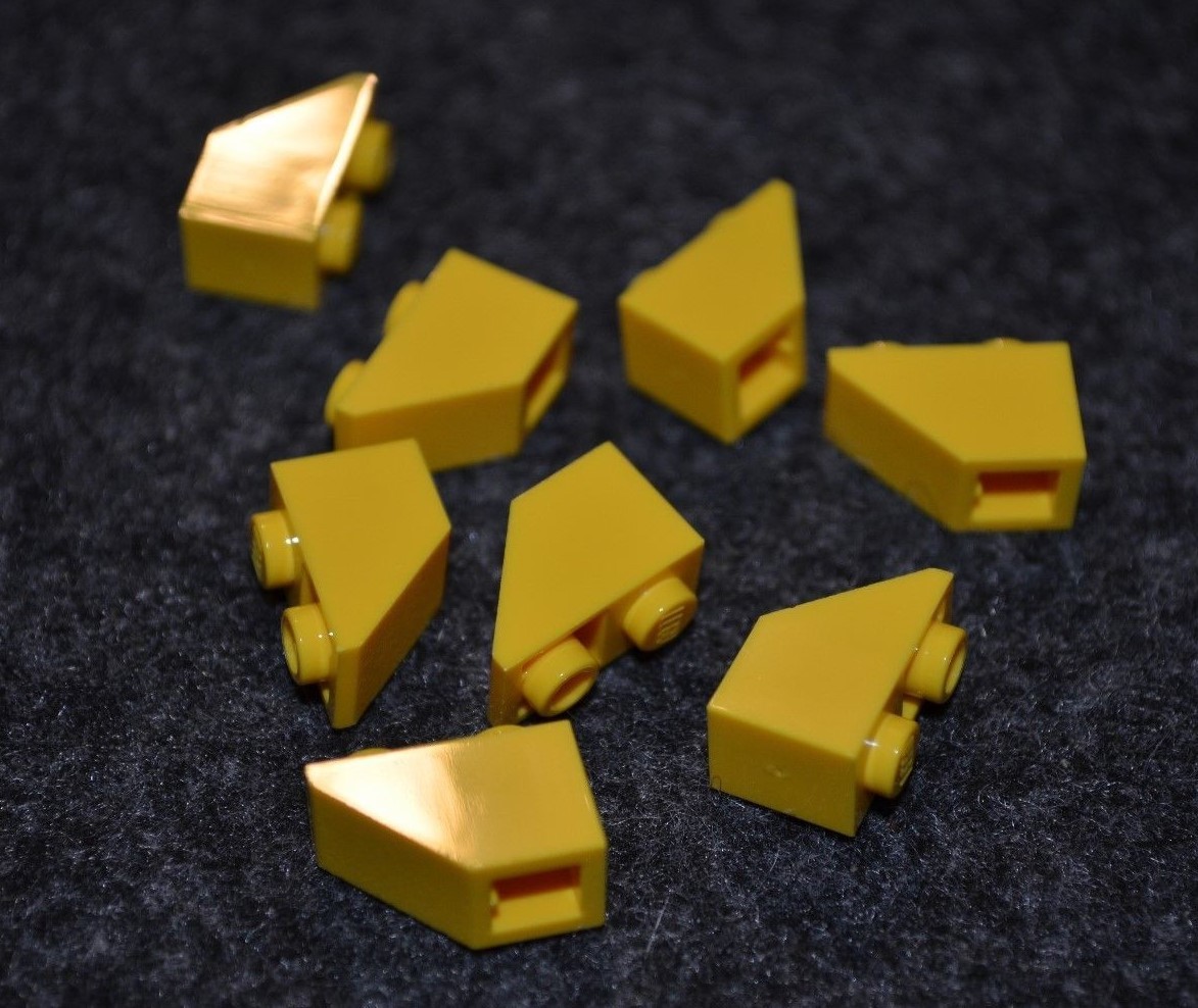 (8) 1x2 Yellow Inverted Slope Brick Bricks ~ Lego ~ NEW ~ | eBay