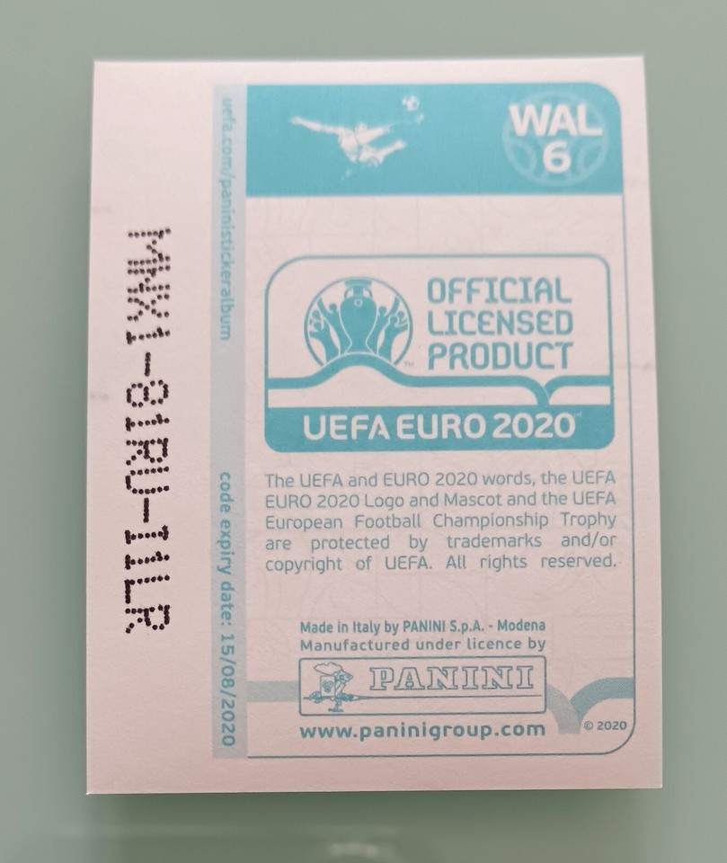 GARETH BALE EURO 2020 "NO PREVIEW" Figurine Panini Original Sticker New ...