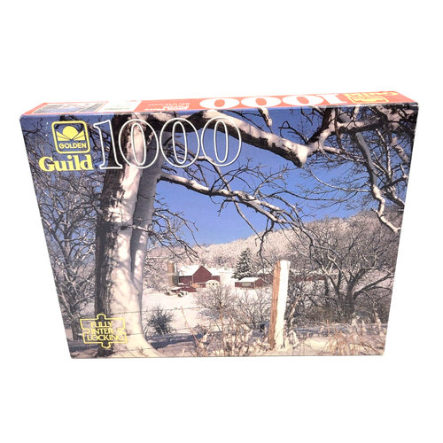 Golden Guild 1000 Piece Jigsaw Puzzle Winter Landscape Scene New ...