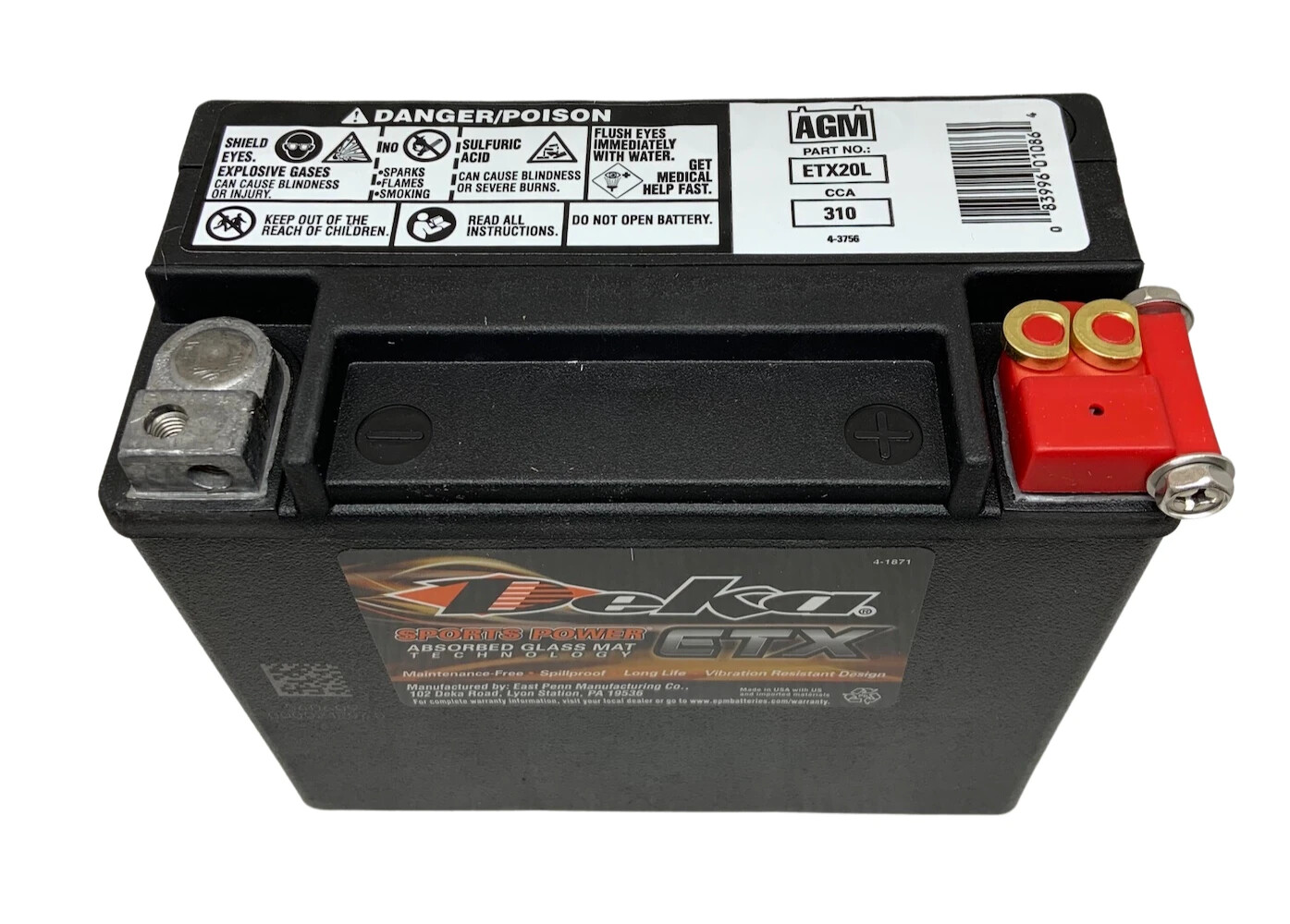 Deka Power Sports ETX20L Battery | eBay