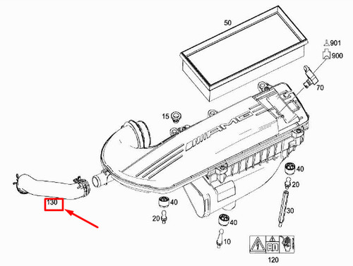 NEW MERCEDES-BENZ C W205 ENGINE COOLANT HOSE RHD A1770940782 ORIGINAL ...