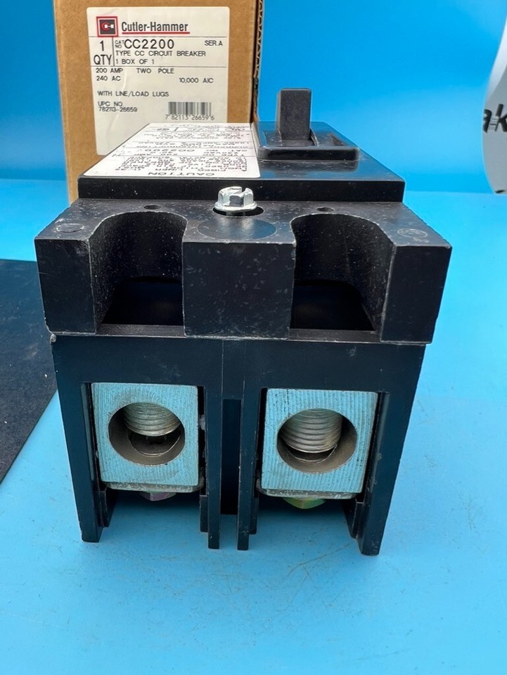 Cutler-Hammer CC2200 200 Amp 2 Pole Circuit Breaker Eaton CC 240V 200A ...