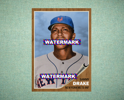 Sammy Drake New York Mets 1962 Style Custom Baseball Art Card | eBay