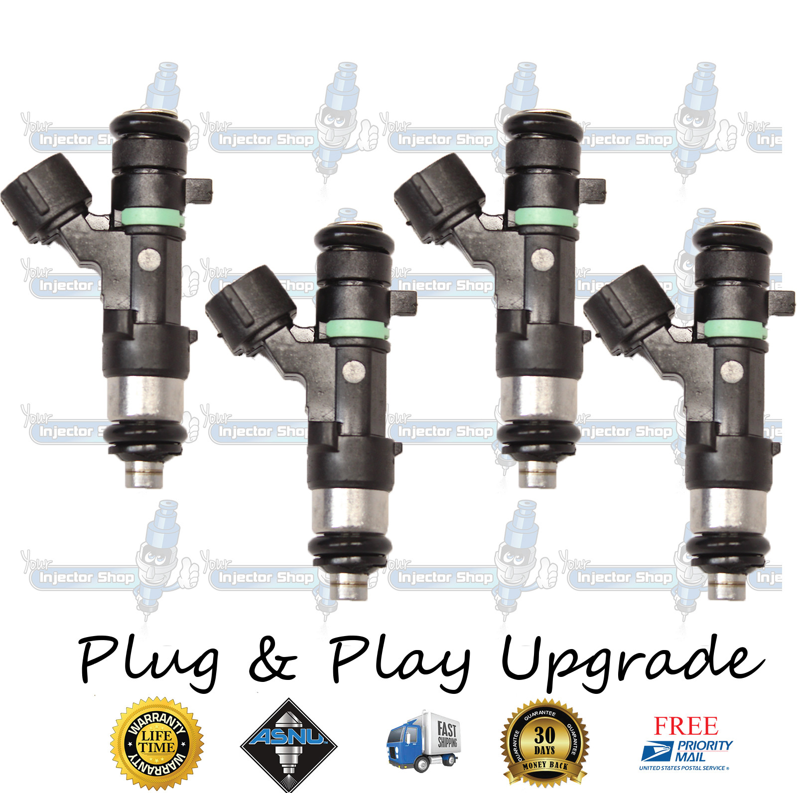 GENUINE Nissan Altima Rogue 4x Fuel Injectors OEM 0280158130 2.5L ...