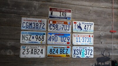 10 License Plates from different states Mixed lot of license plates ...