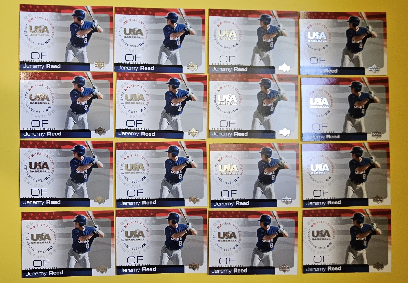 (16) JEREMY REED 2004 Upper Deck #149 TEAM USA Baseball Card Lot 25th ...