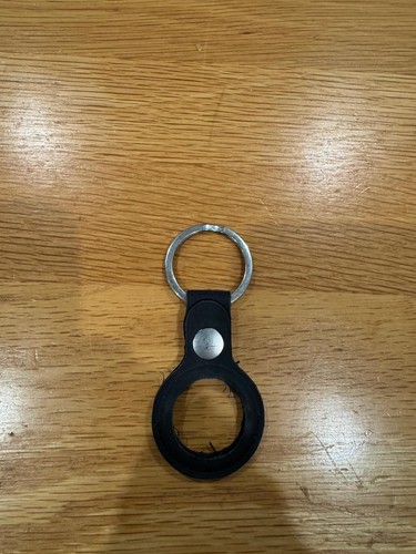 apple tag holder keychain ring leather midnight blue black magsafe ...