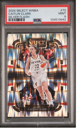 2024 Panini Select WNBA Concourse Silver Flash Prizm 72 Caitlin Clark ...
