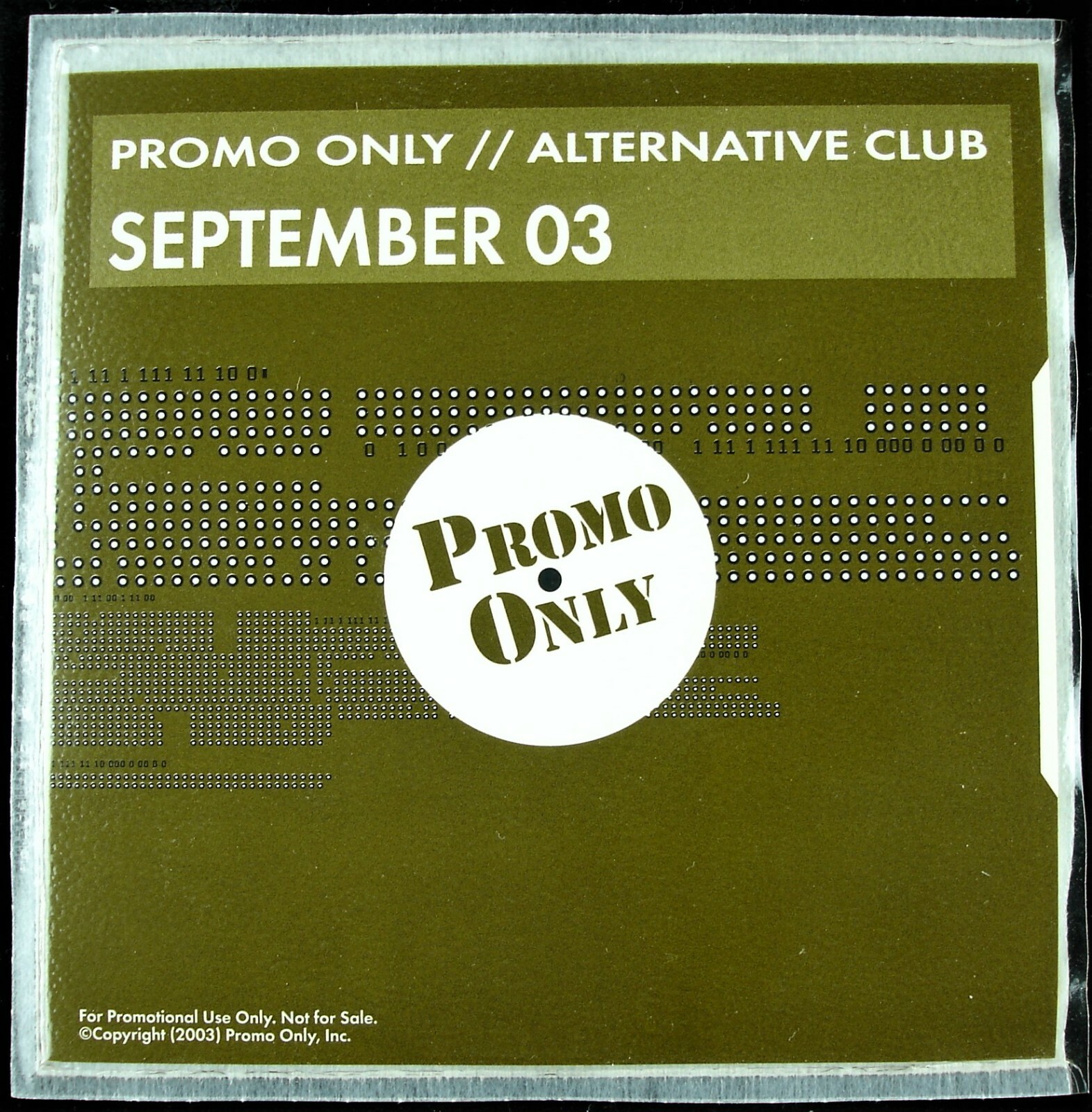 PROMO ONLY "ALTERNATIVE CLUB SEPTEMBER 2003" DJ PROMO CD COMPILATION ...
