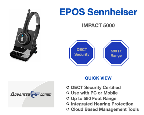EPOS SENNHEISER IMPACT SDW 5000 Stereo Wireless DECT Headset System | eBay