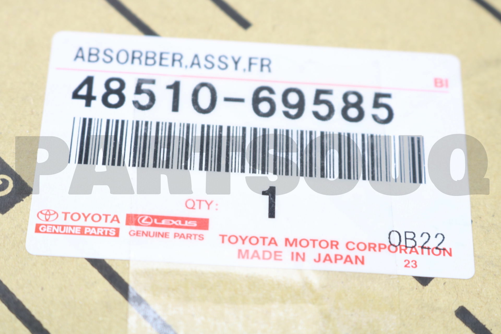 4851069585 Genuine Toyota ABSORBER ASSY, SHOCK, FRONT, RH/LH 48510 ...