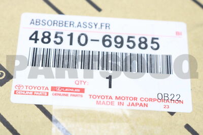 4851069585 Genuine Toyota ABSORBER ASSY, SHOCK, FRONT, RH/LH 48510 ...