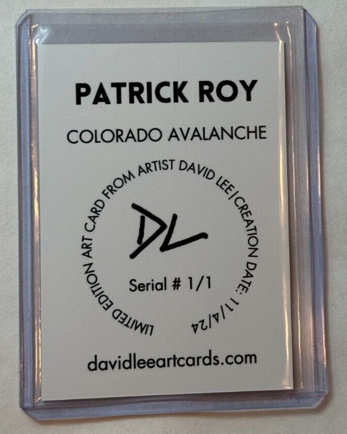 Patrick Roy Gold Plated Artist Signed "Colorado Avalanche" Trading Card ...
