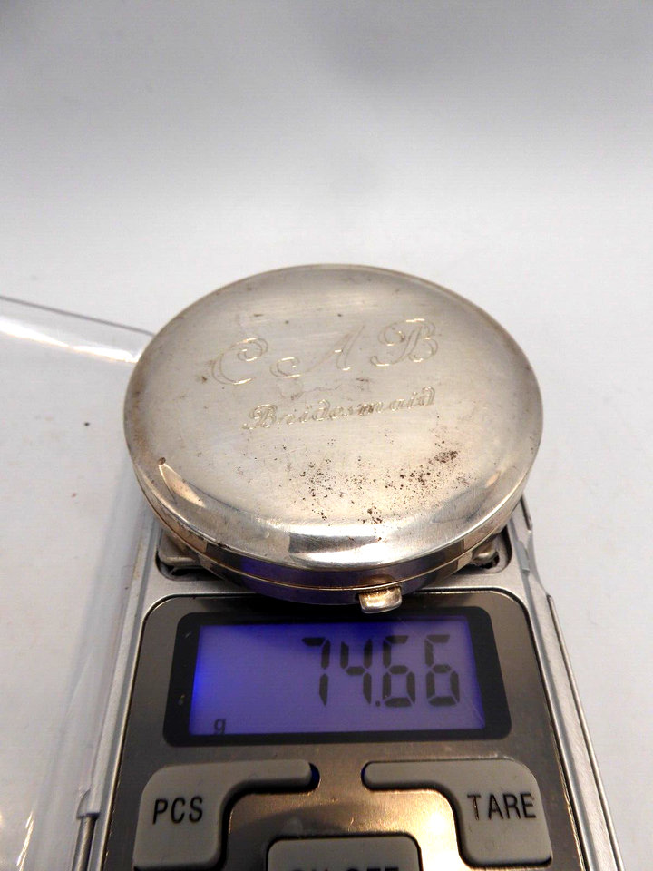 TIFFANY & CO STERLING SILVER 925 COMPACT - BRIDES MAID GIFT - ENGRAVED ...