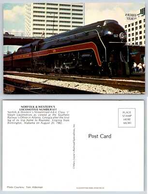 NORFOLK & WESTERN LOCOMOTIVE NUMBER 611 Railroad Train Postcard d23 | eBay