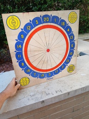 Vintage MidCentury Champion Two Sided Wooden Dart Board Used, Very Nice ...