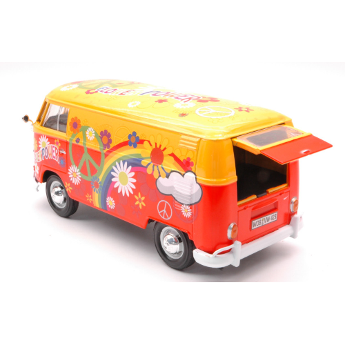 VW TYPE 2 (T1) DELIVERY VAN FLOWER POWER 1962 1:24 Motormax Auto ...