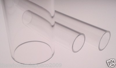 CLEAR PERSPEX PLASTIC ACRYLIC TUBE PIPE NEW 32MM X 3MM 500MM LONG ...